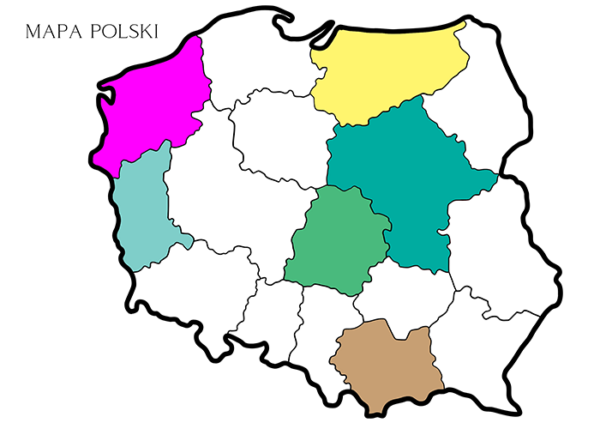 Kolorowanka Podłogowa XXL: Mapa Polski